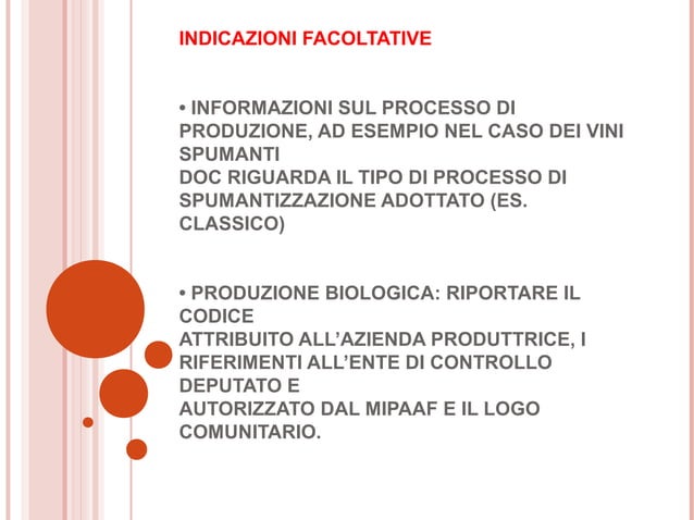 L'etichettatura del vino | PPT | Alcoholic Beverages | Food & Drink