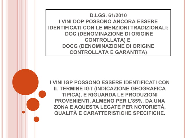 L'etichettatura del vino | PPT | Alcoholic Beverages | Food & Drink