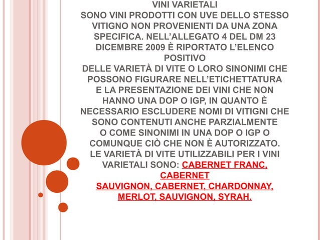 L'etichettatura del vino | PPT | Alcoholic Beverages | Food & Drink