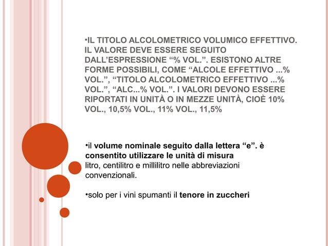 L'etichettatura del vino | PPT | Alcoholic Beverages | Food & Drink