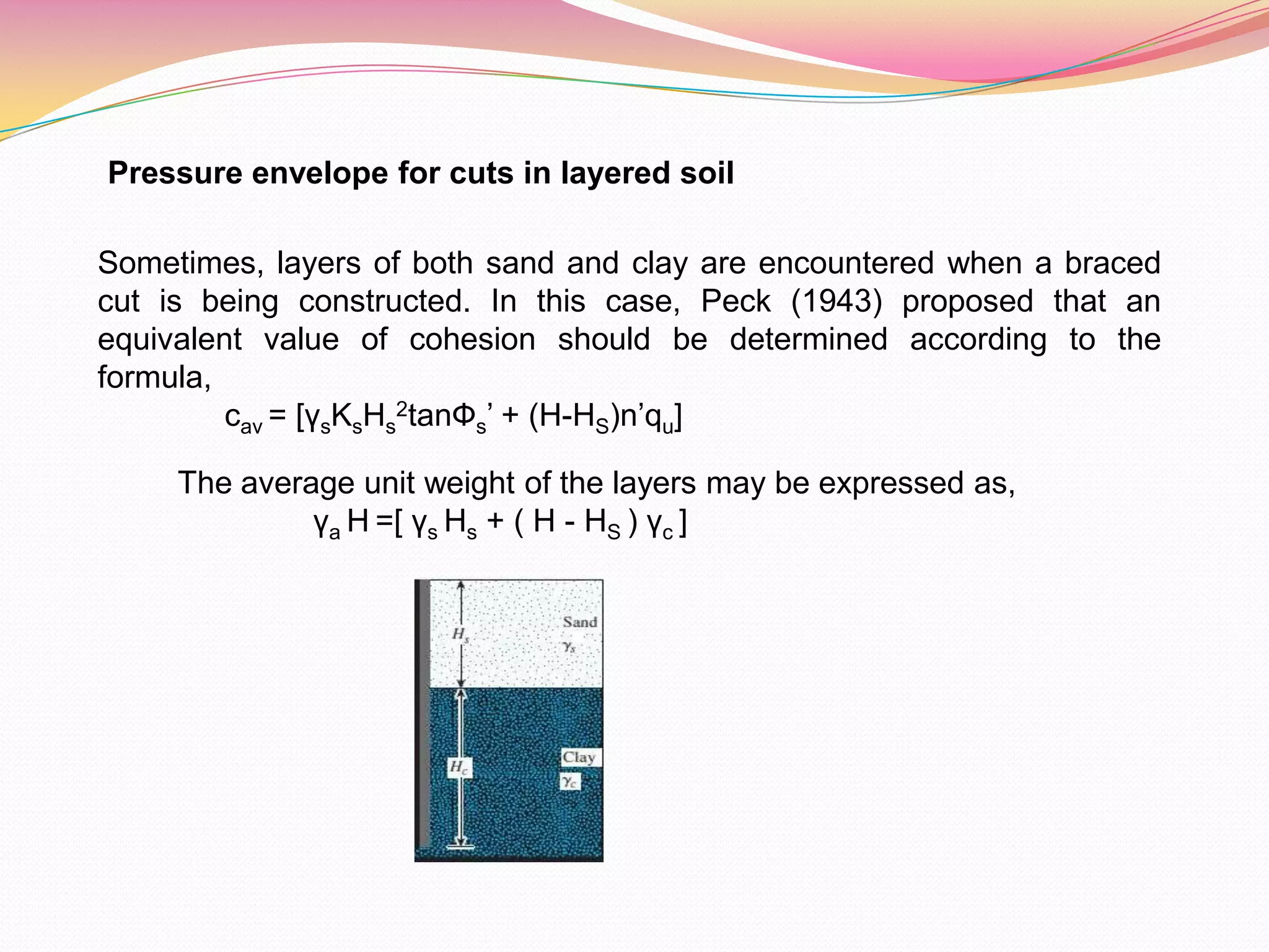 Braced cut in deep excavation | PPTX