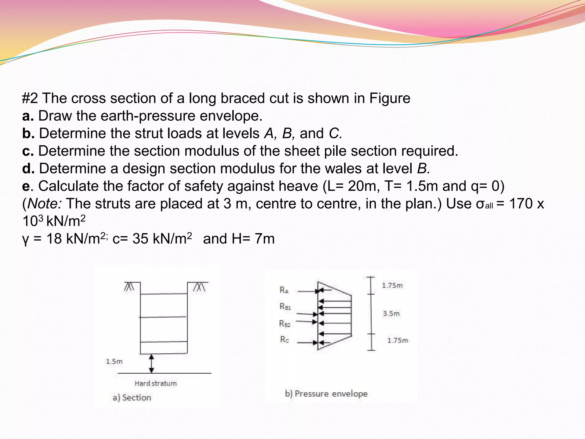Braced cut in deep excavation | PPTX