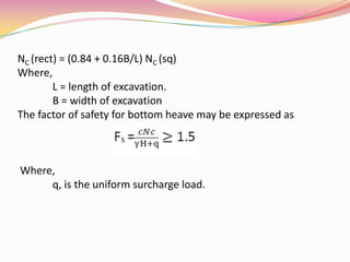 Braced cut in deep excavation | PPTX