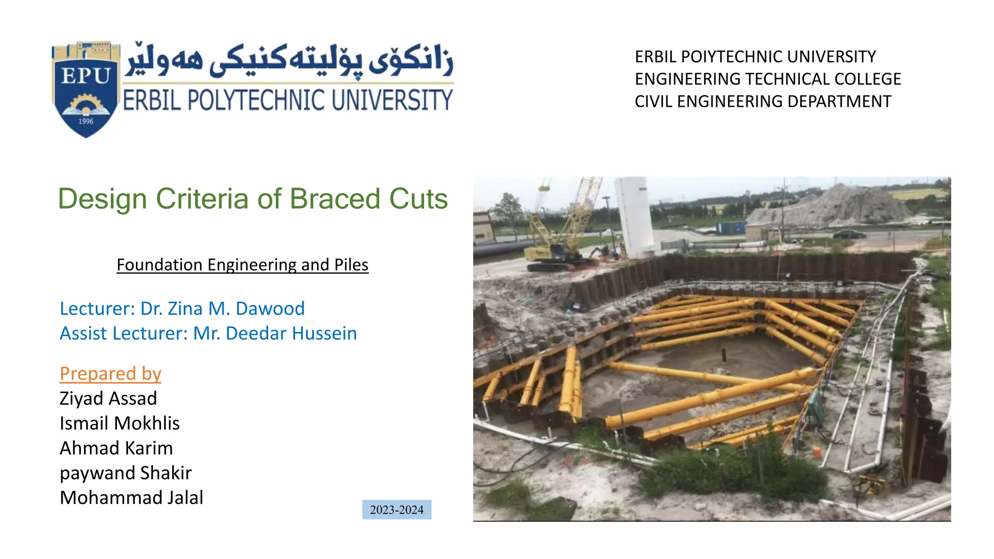 Essential Design Criteria for Safe Braced Cuts in Excavation Projects ...