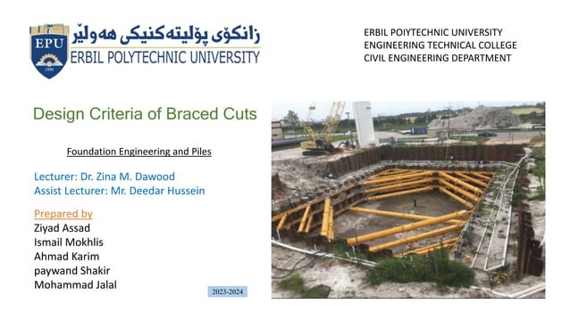 Essential Design Criteria for Safe Braced Cuts in Excavation Projects ...