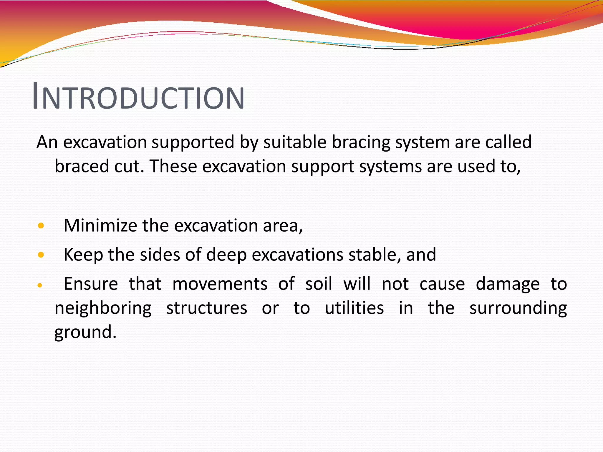 Braced cuts in deep excavation | PPTX