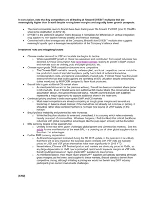 Bracell, Part II: Hidden Jewel in a Challenged Dissolving Pulp Industry ...