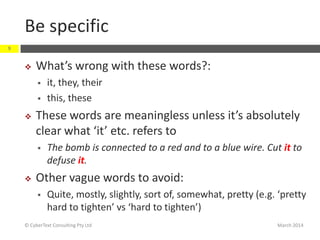 Clear, Concise, Consistent: Reducing User Confusion | PPT