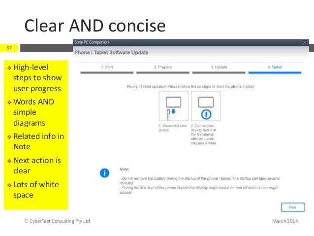 Clear, Concise, Consistent: Reducing User Confusion