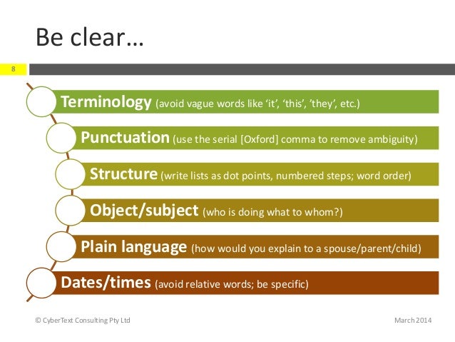 Clear, Concise, Consistent: Reducing User Confusion