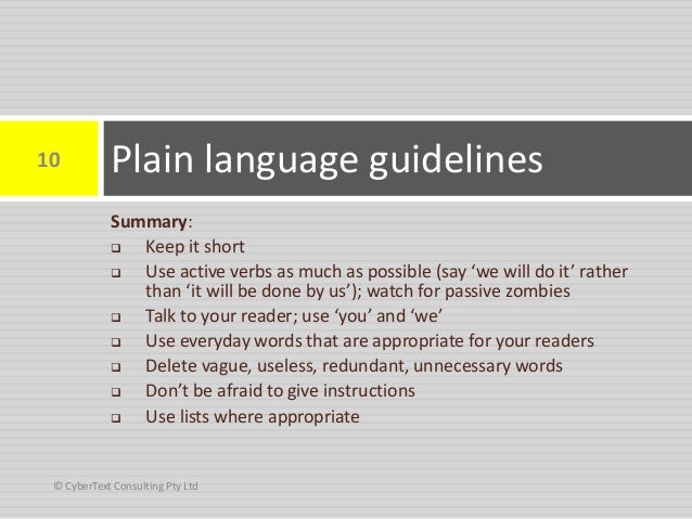 Plain language writing: Tips for delivering complex messages to a gen…