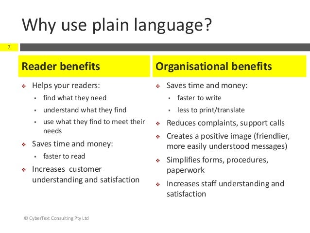 Plain language writing: Tips for delivering complex messages to a gen…