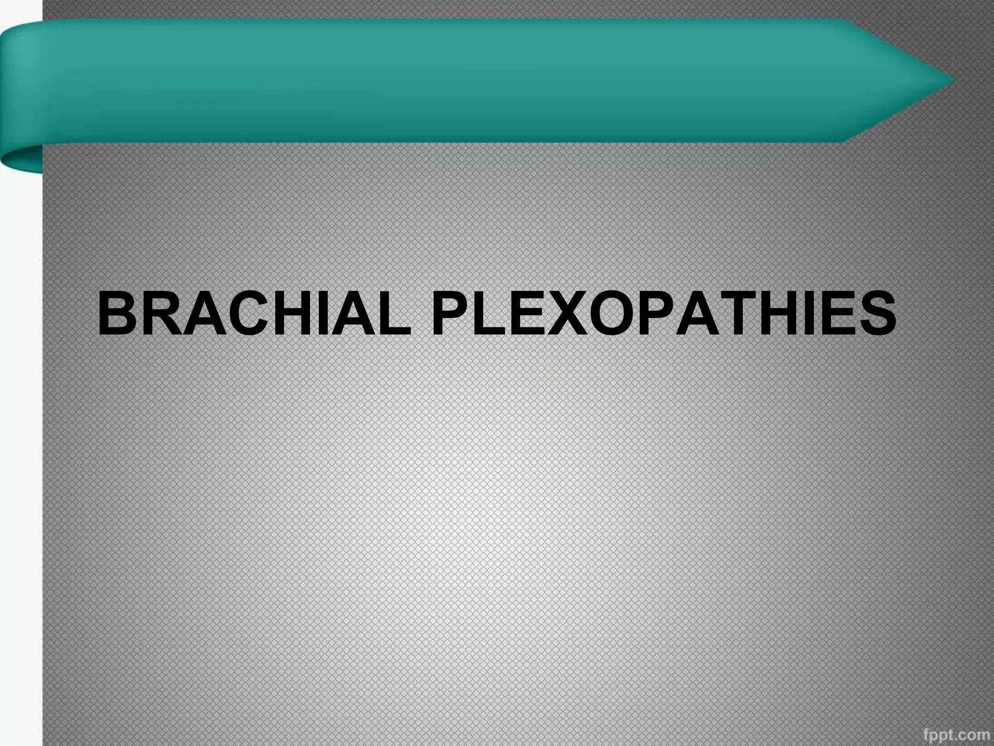 Brachial plexopathies | PPTX