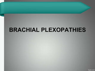 Brachial plexopathies | PPTX