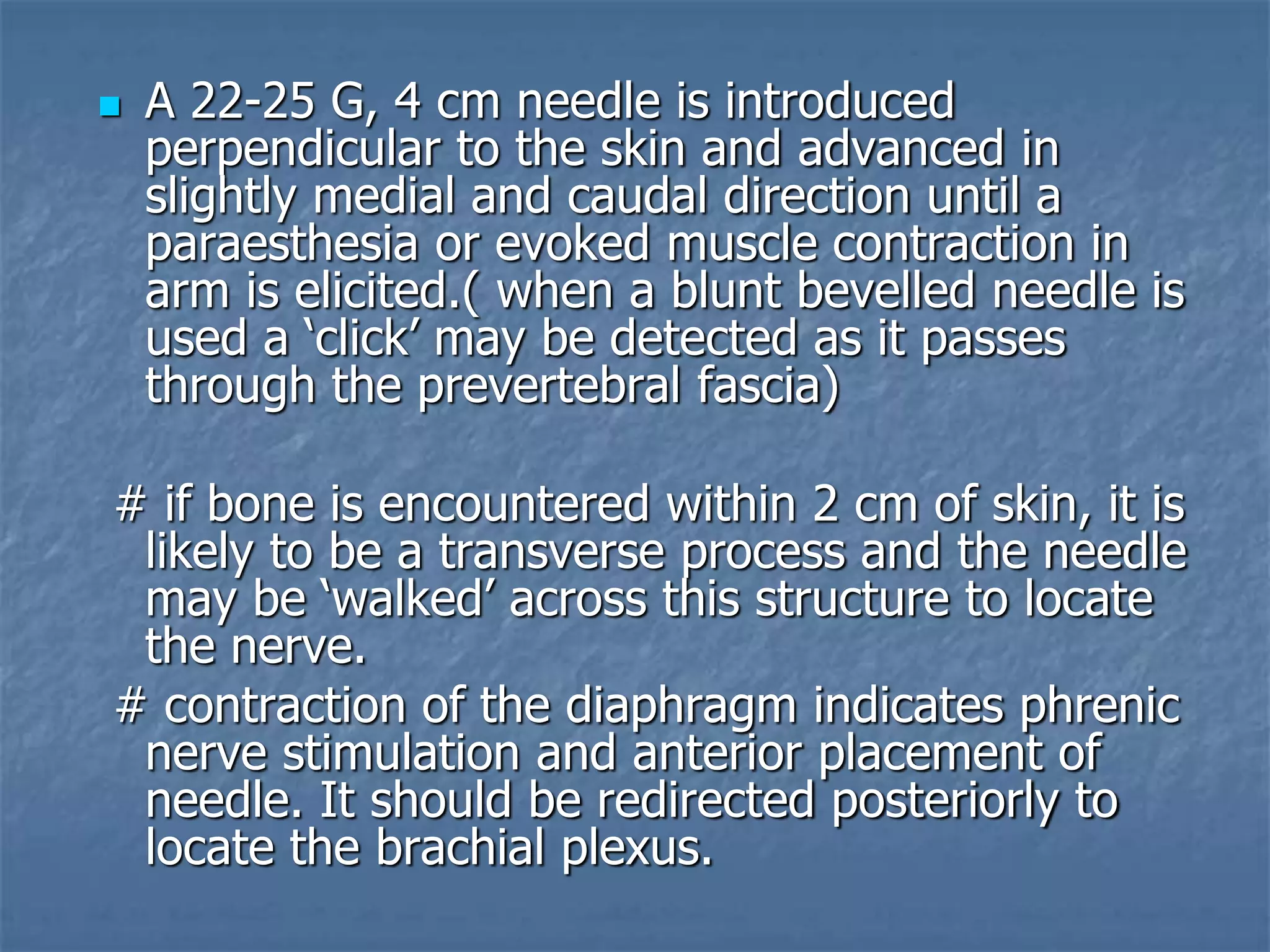 Brachial plexus anatomy and block | PPT