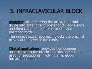 Brachial plexus anatomy and block | PPT