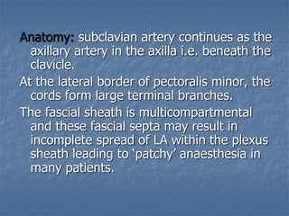 Brachial plexus anatomy and block | PPT