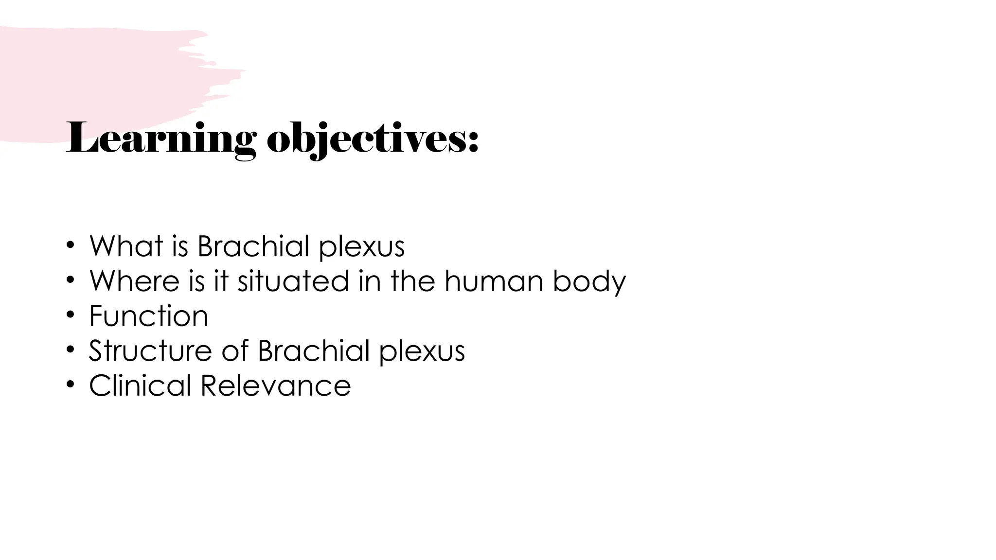 brachial plexus Nausheen Tamboli | PPTX