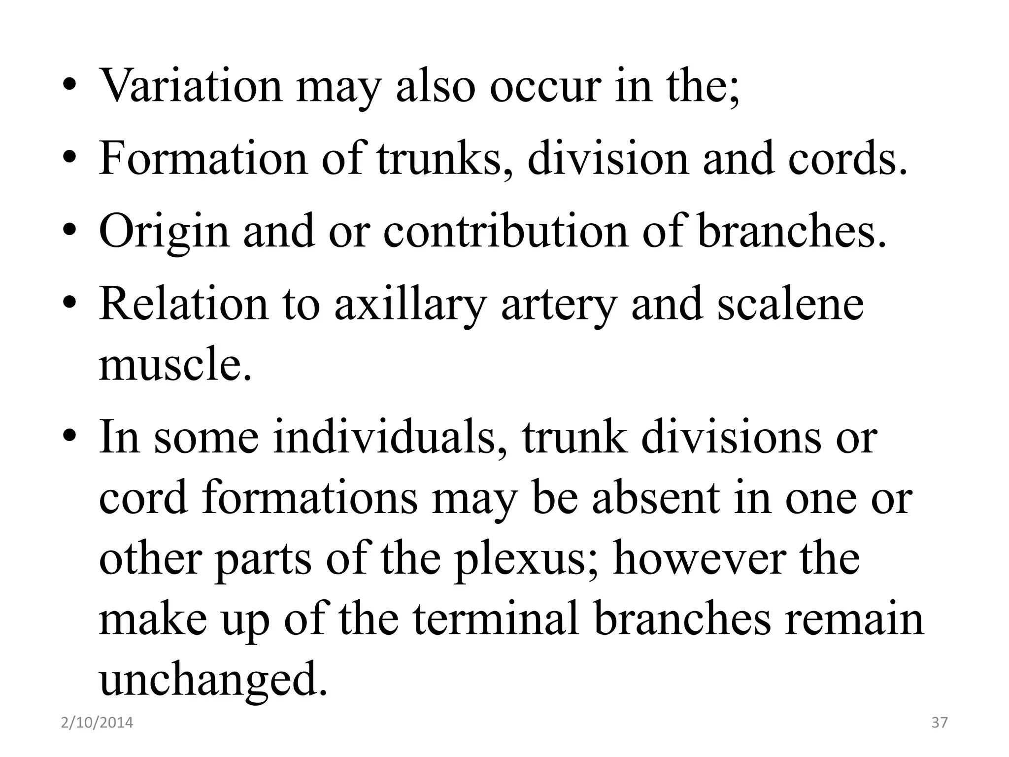 Brachial plexus (2) | PPTX
