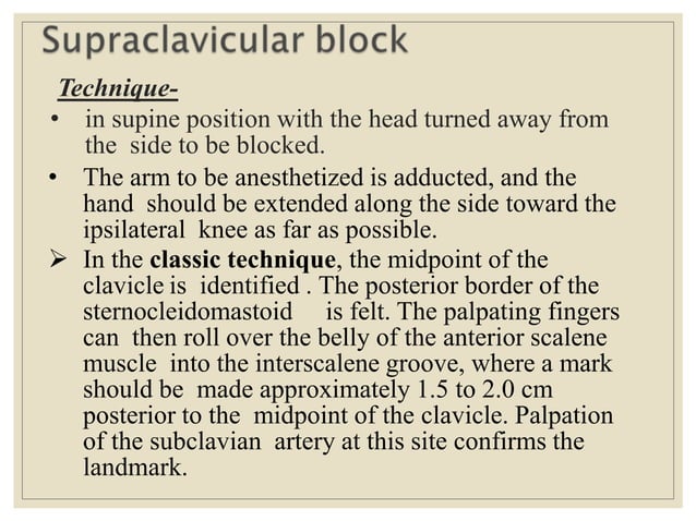 Brachial plexus block | PPT