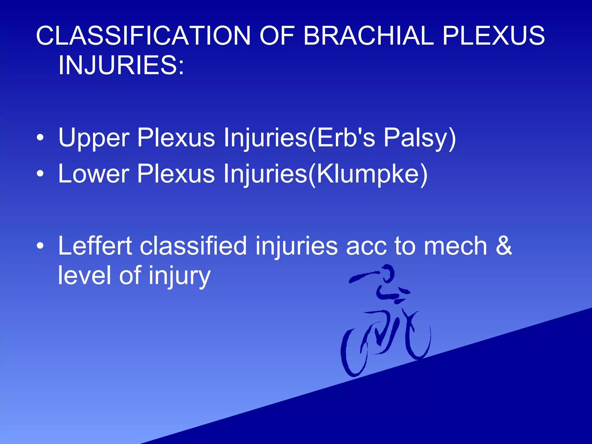 Brachial plexus injuries by krr | PPT