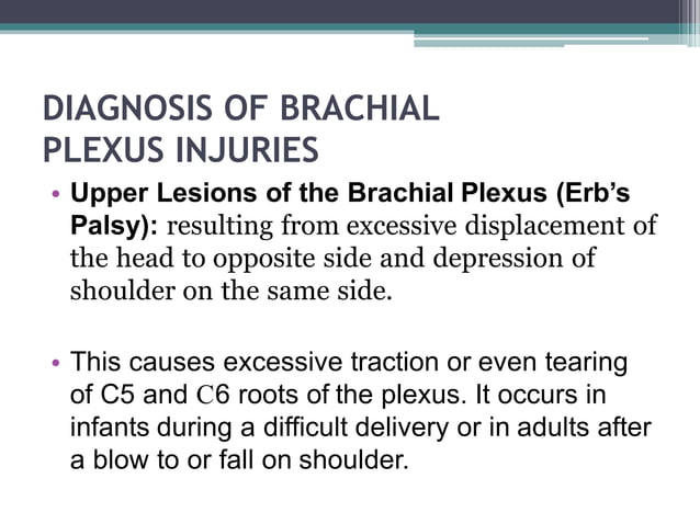 Brachial plexus injuries .pptx | Death, Injury, or Military Conflict | Sensitive Topics