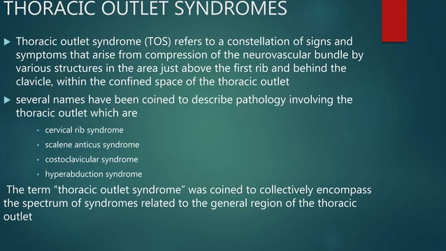 Brachial plexus injury and Thoracic outlet syndromes | PPTX