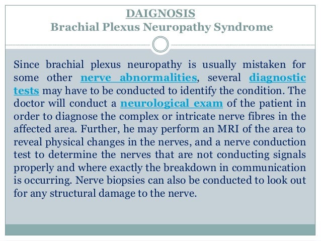 Brachial Plexus Neuropathy Syndrome Causes Symptoms Daignosis And Treatment