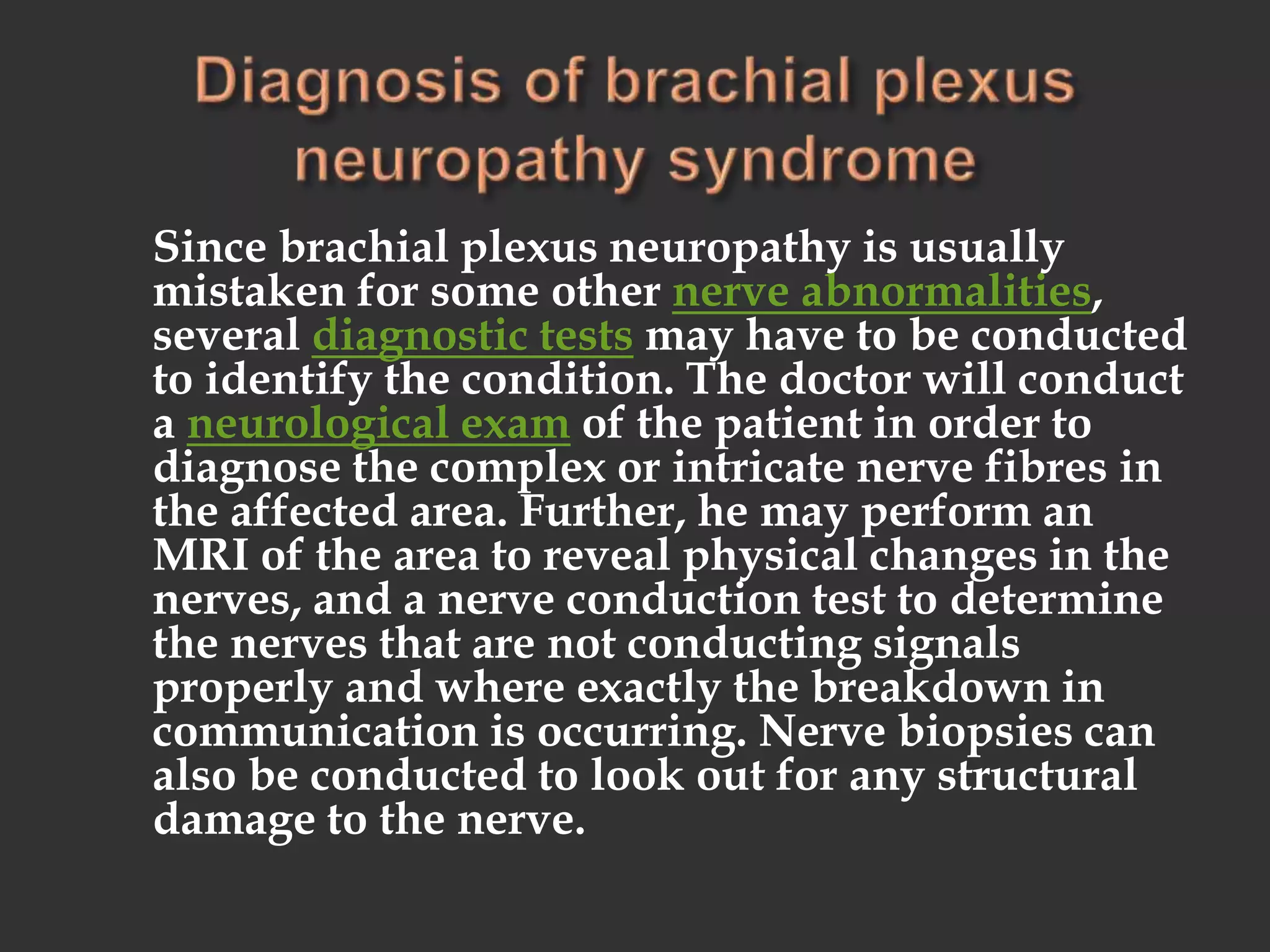 Brachial plexus neuropathy syndrome | PPTX