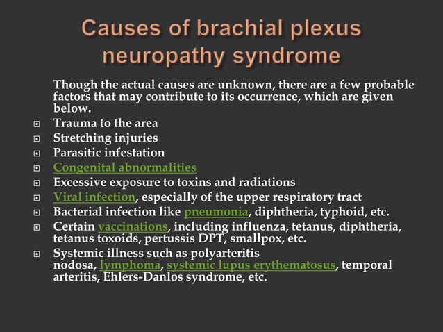 Brachial Plexus Neuropathy Syndrome
