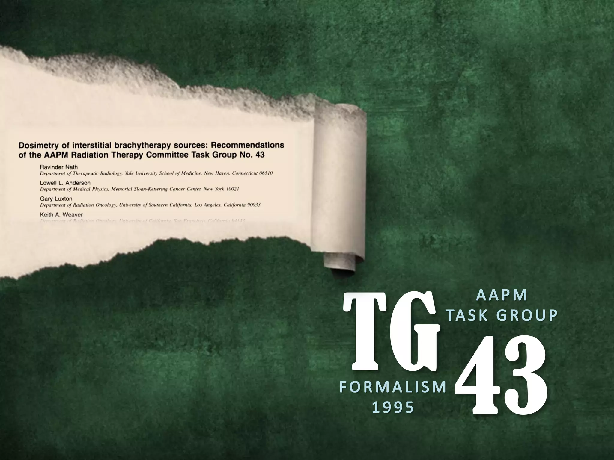 Brachytherapy Dose Calculation Formalism Pdf