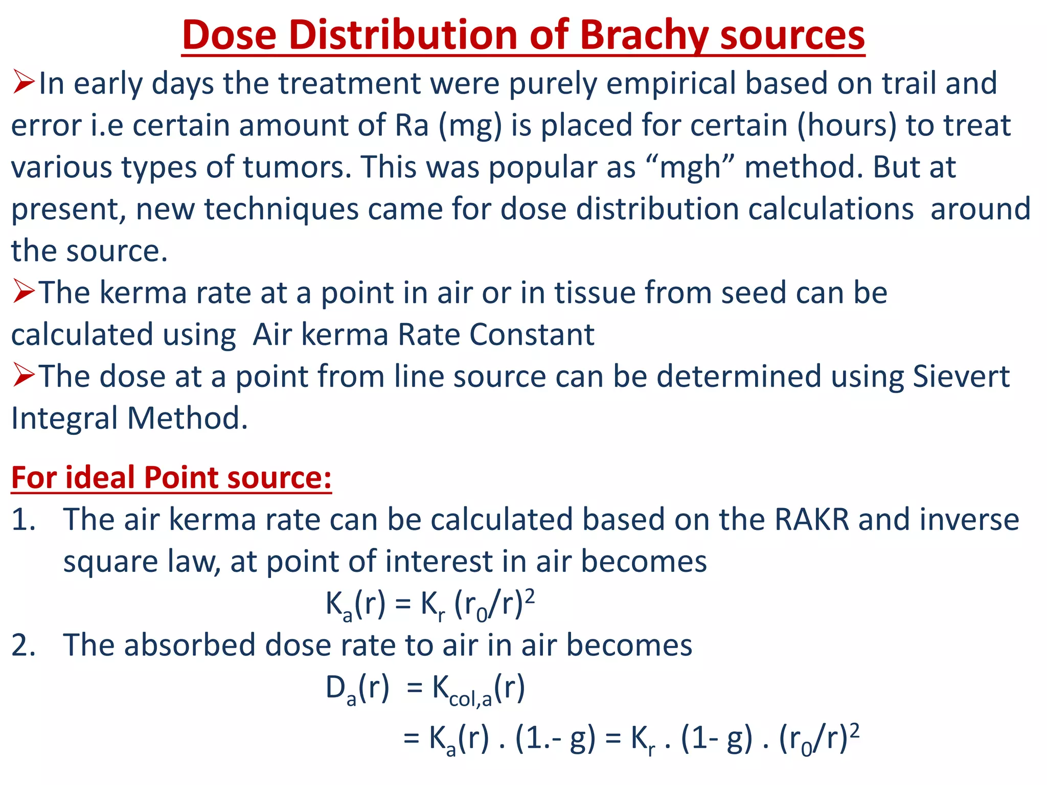 Brachytherapy dosimetry | PPTX