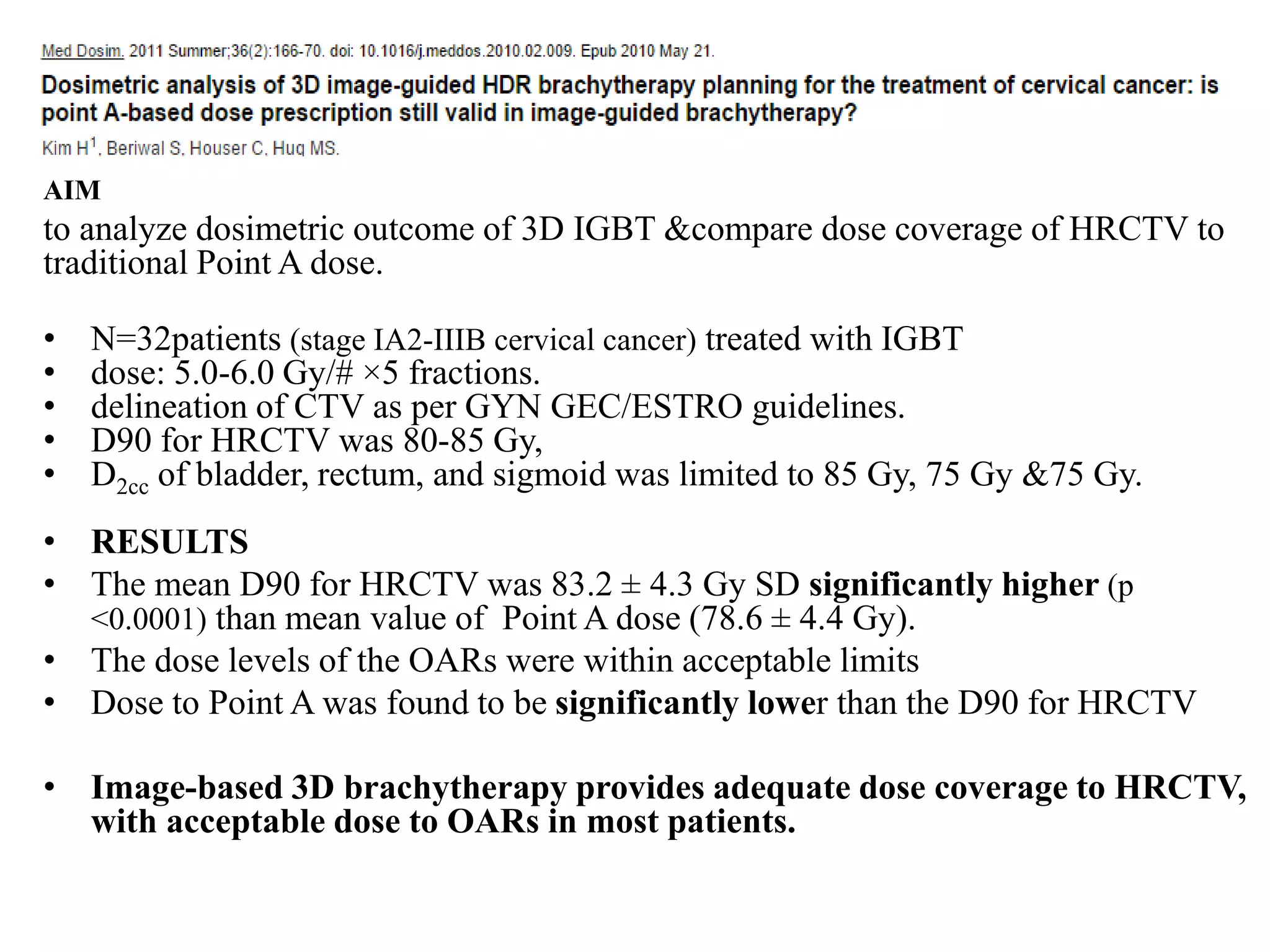 image guided brachytherapy carcinoma cervix | PPTX