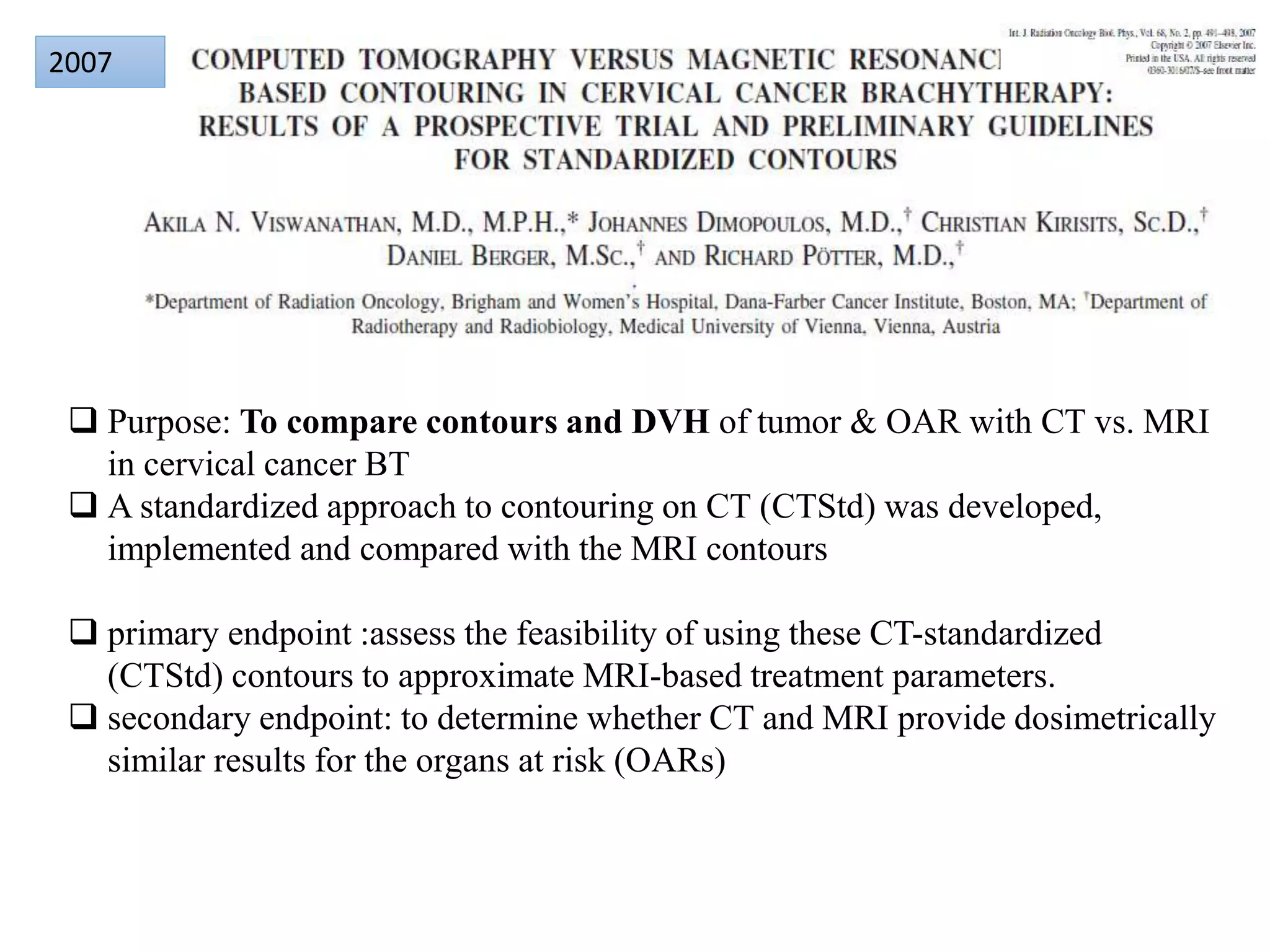 image guided brachytherapy carcinoma cervix | PPTX