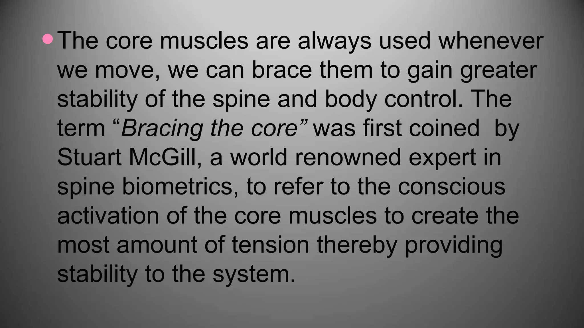 BRACING THE CORE PPT.ppt