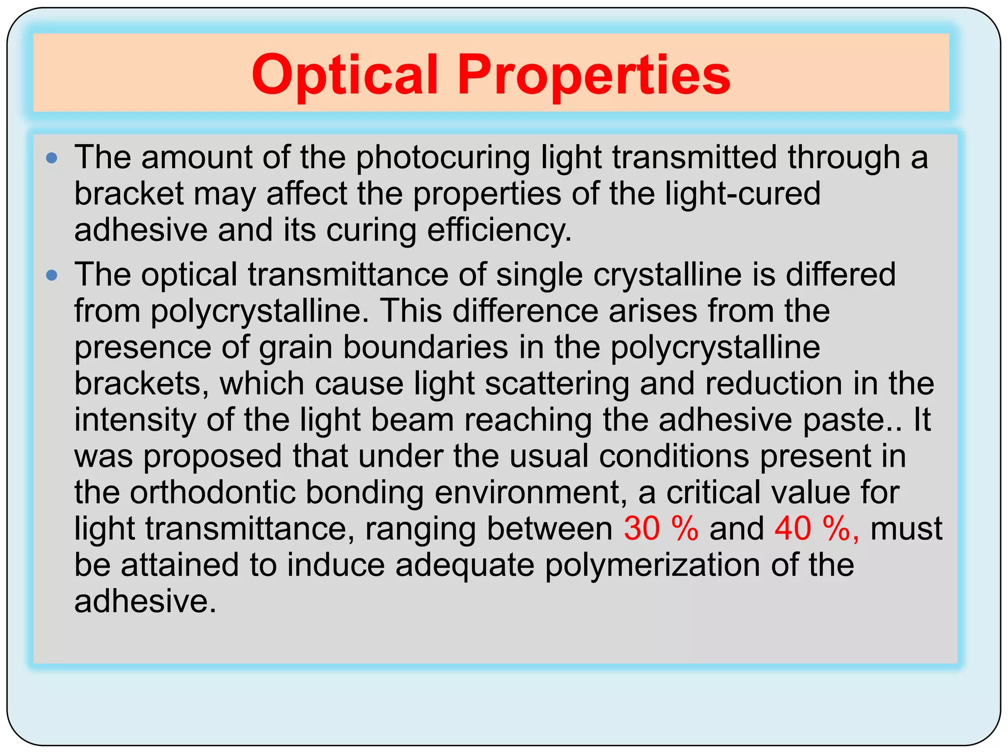 Orthodontic Bracket Materials | PPTX