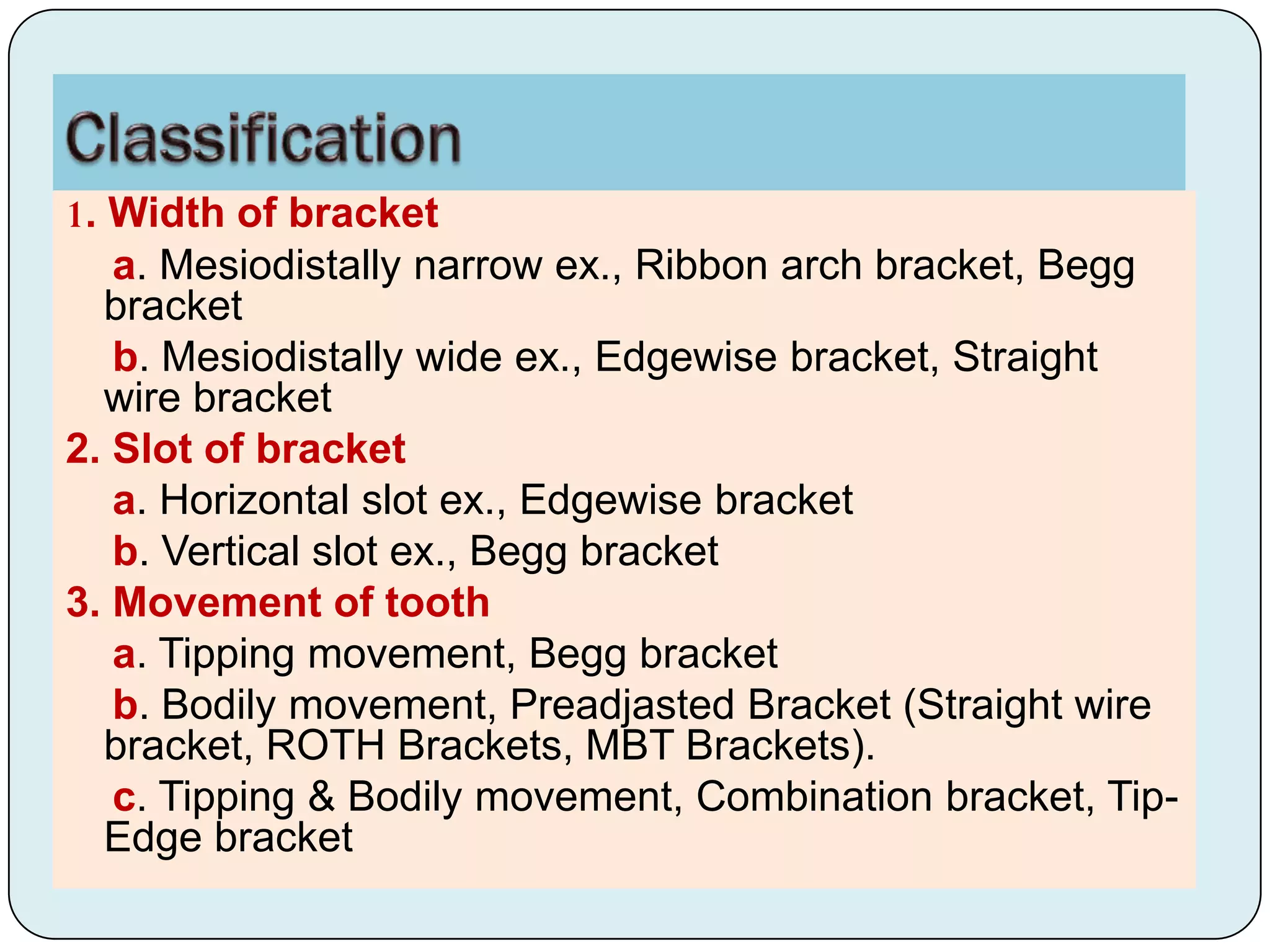 Orthodontic Bracket Materials | PPTX