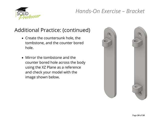 Bracket Exercise (Inventor) | PPT