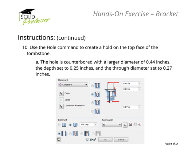 Bracket Exercise (Inventor) | PPT