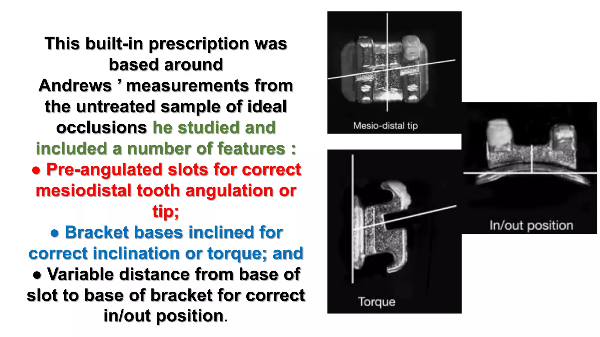orthodontic bracket prescription 1 | PPTX