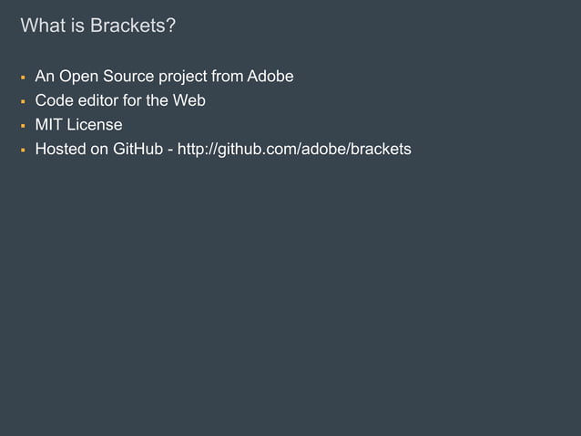 Introduction to Adobe Brackets | PPT