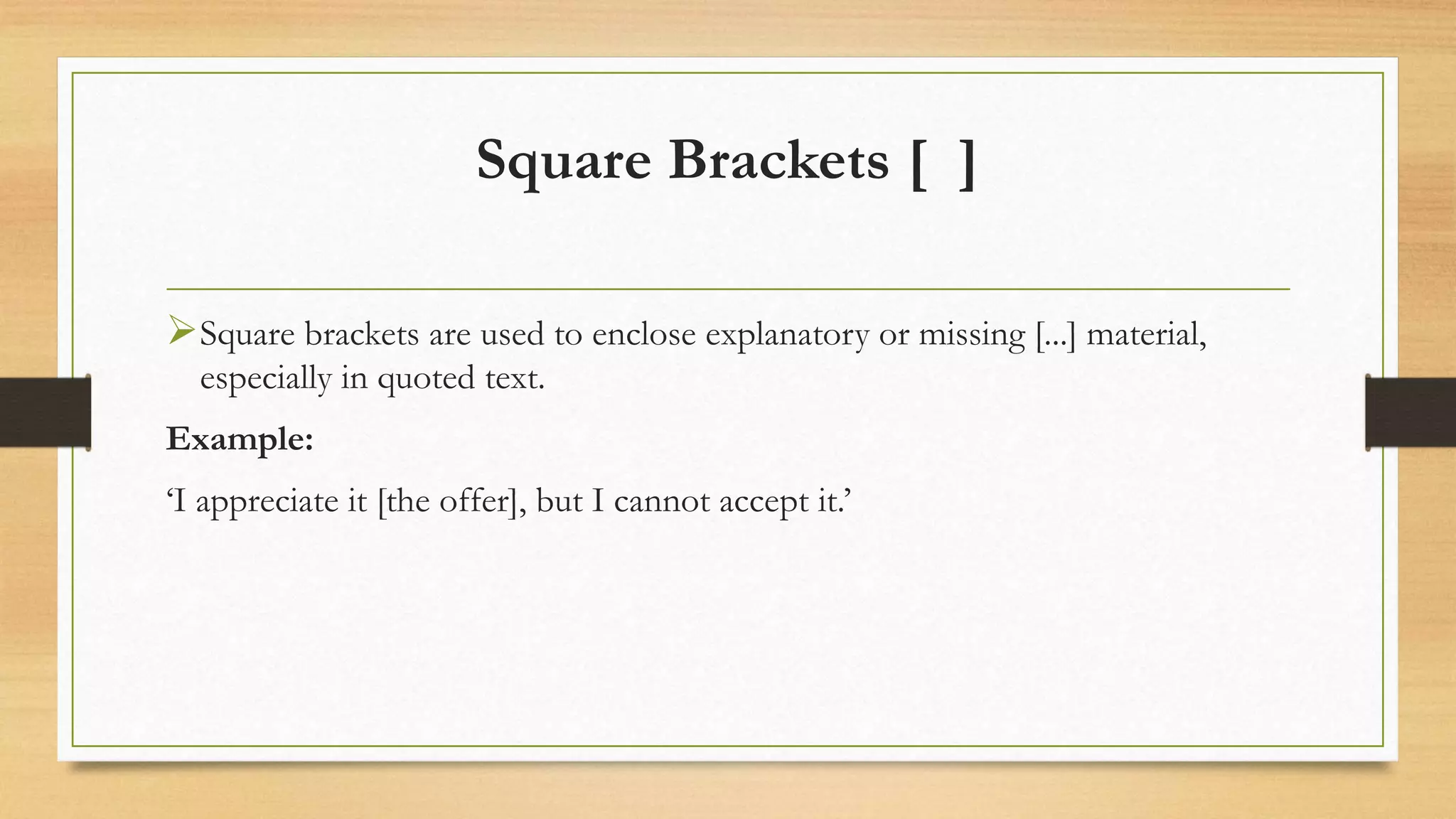 Brackets & ellipses | PPTX