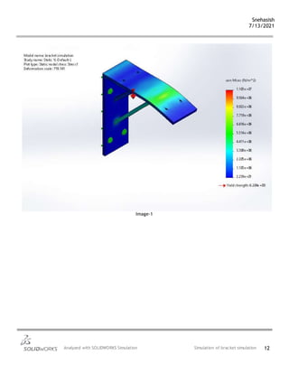 Bracket simulation static 1-1 | DOCX | Physics | Science