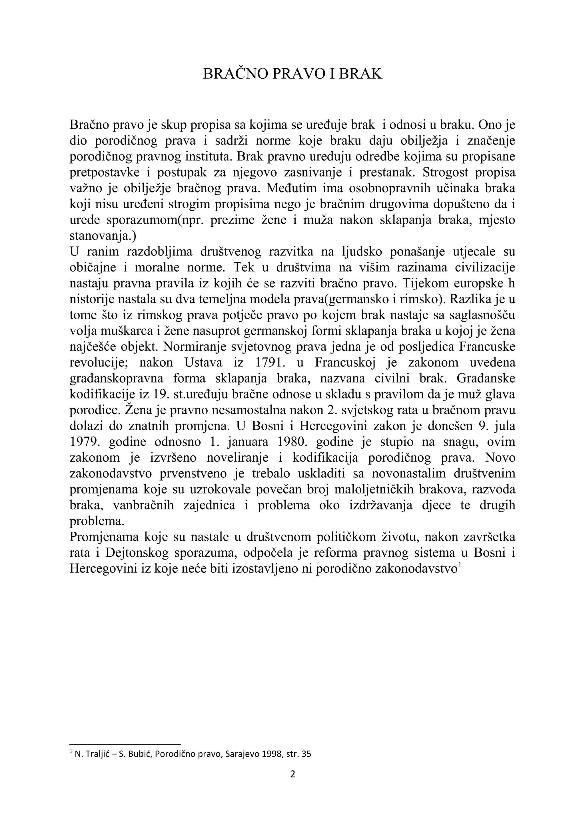 Bracno pravo i brak ij | PDF