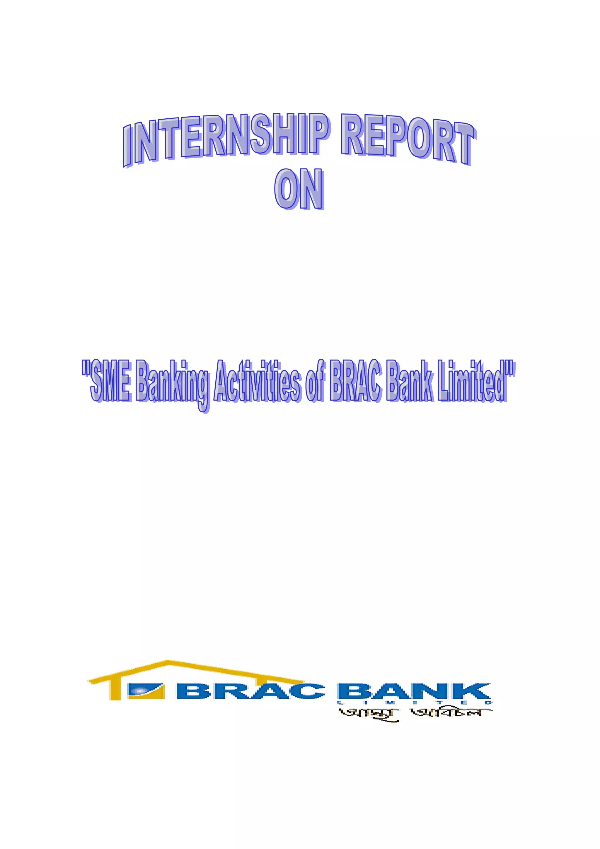 Brac sme banking activitis cover page | PDF