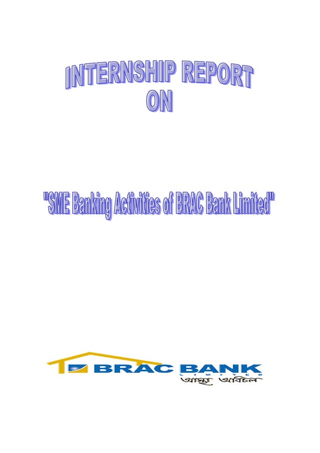 Brac sme banking activitis cover page | PDF