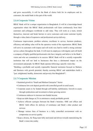 Brac sme banking activitis main body | PDF