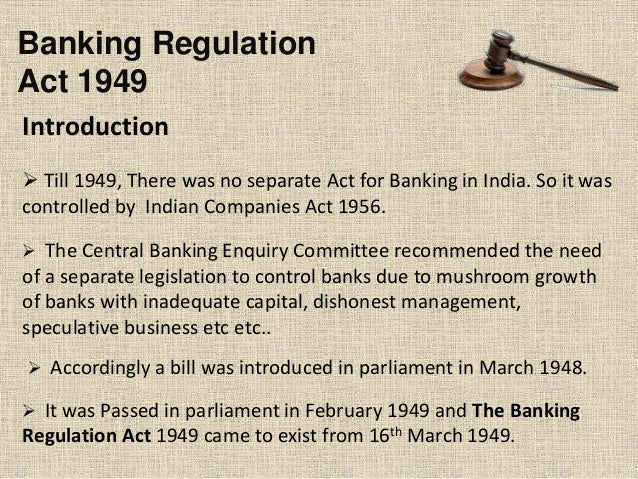 Banking Regulation Act 1949