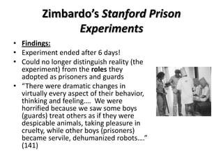 Bradford 213 lecture 3 four famous social psychology experiments | PPTX