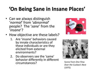 Bradford 213 lecture 3 four famous social psychology experiments | PPTX